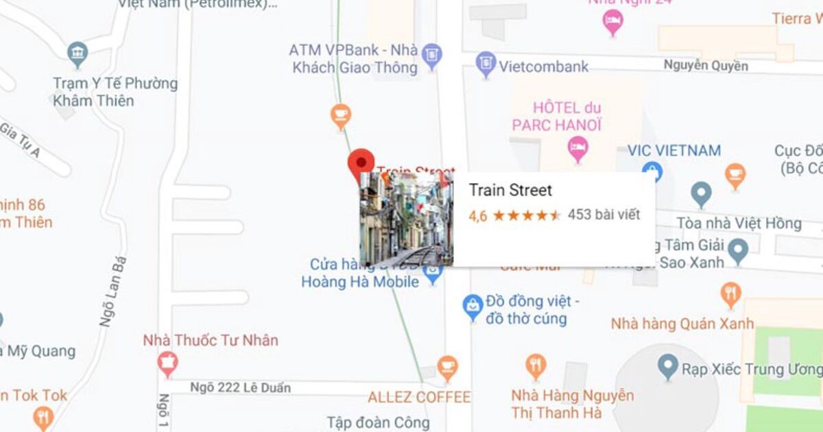 Hanoi Train Street Map Guide: Navigate Phố Đường Tàu in Hoan Kiem Ward